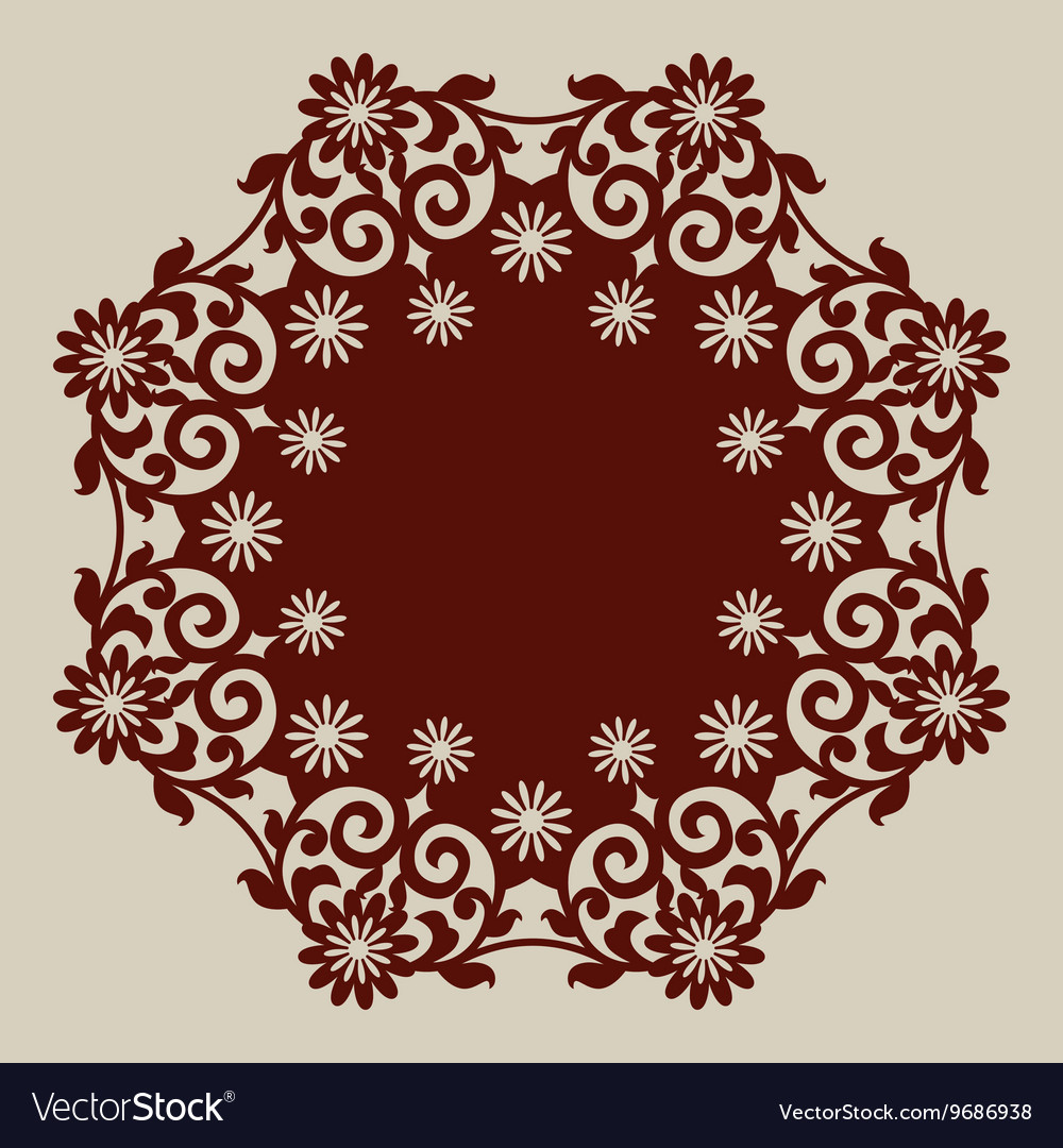 Template mandala pattern for decorative rosette Vector Image