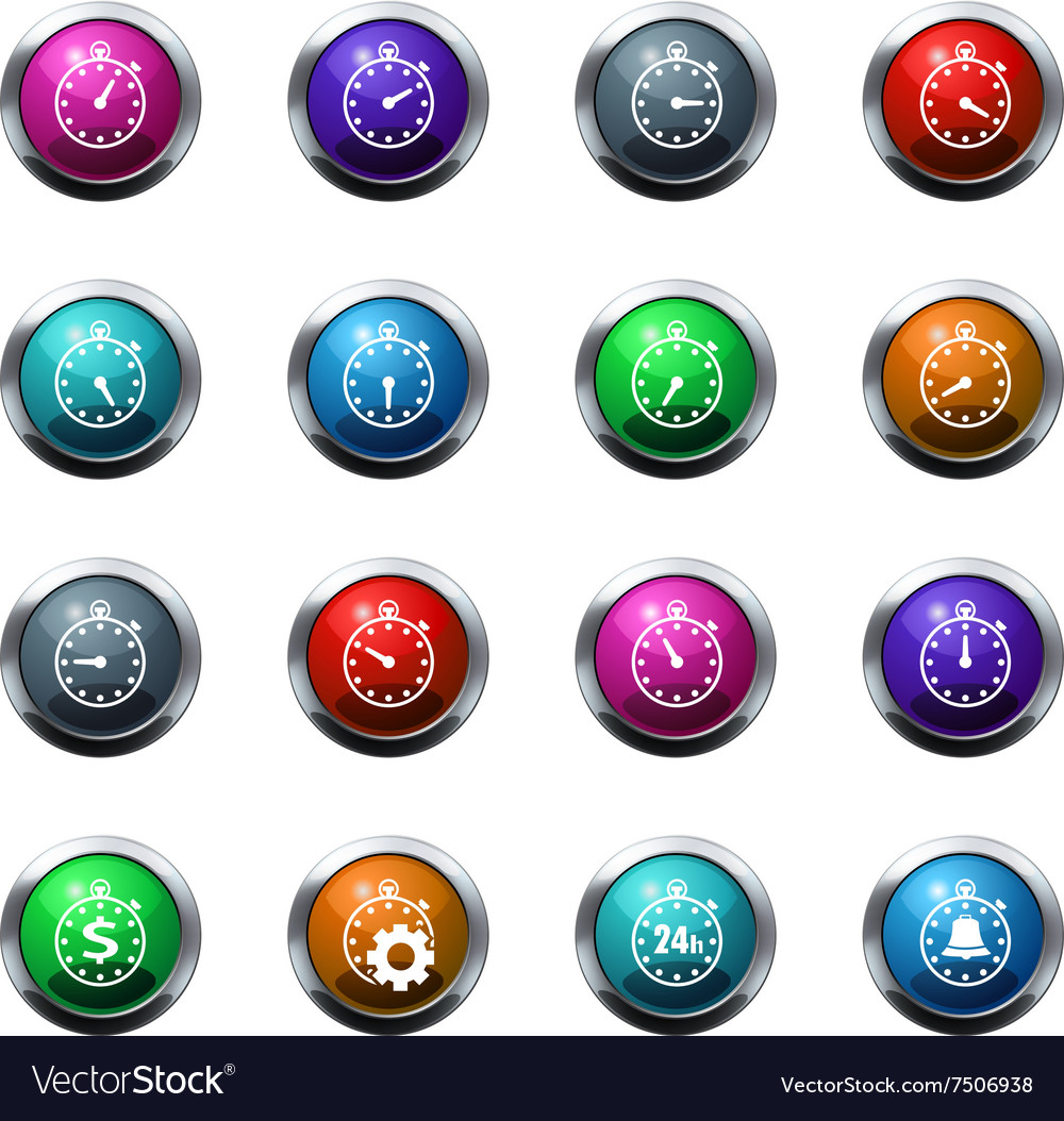 Timer icon set Royalty Free Vector Image - VectorStock