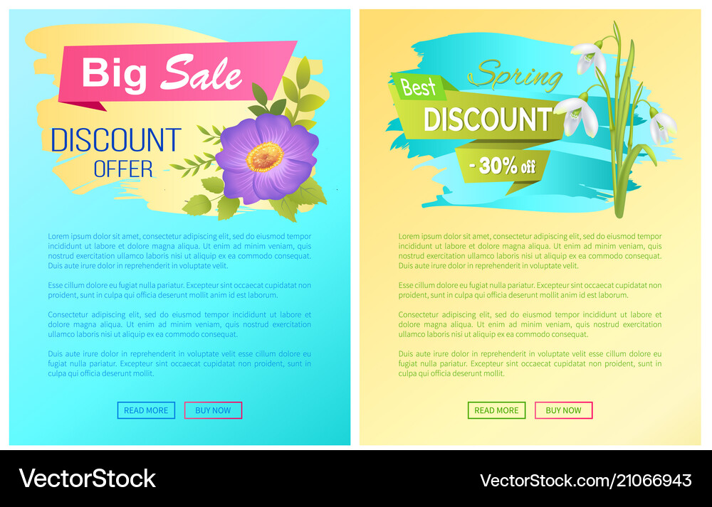 Big spring best sale advertisement labels snowdrop