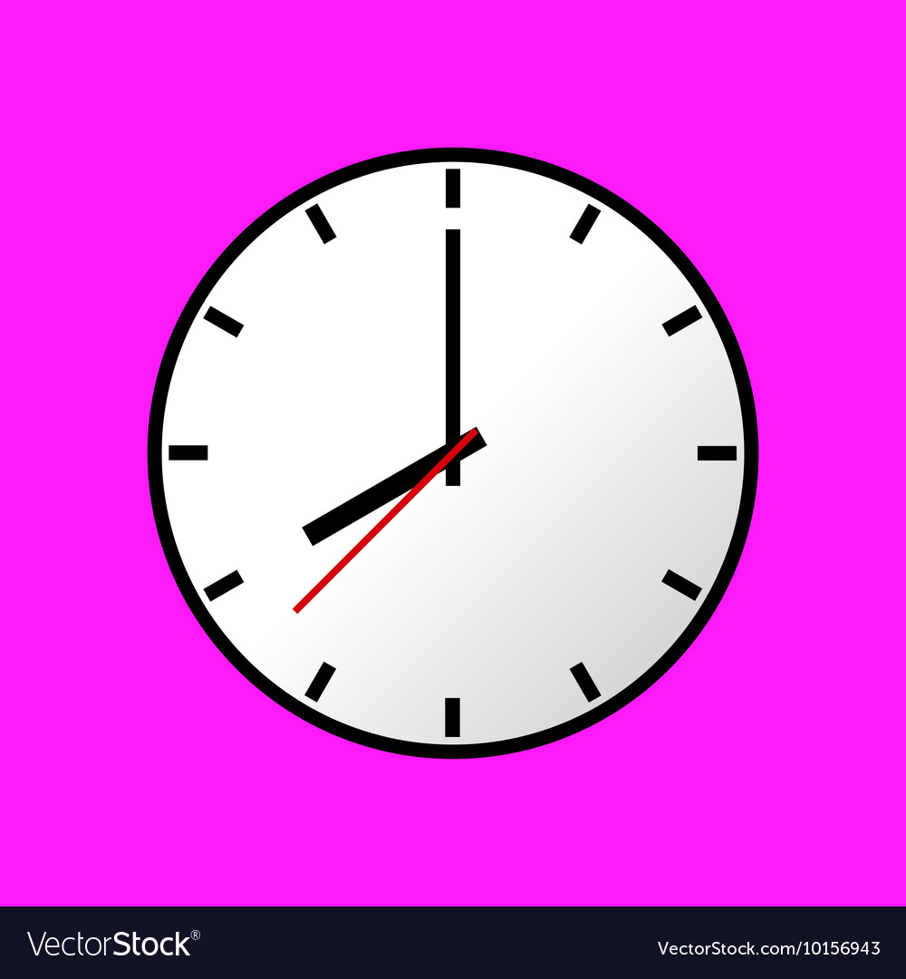 Clock icon flat design eps10 Royalty Free Vector Image