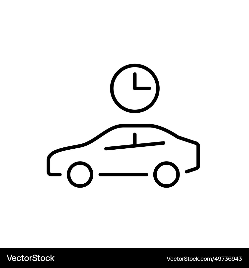 Hourly car rent services pixel perfect icon Vector Image
