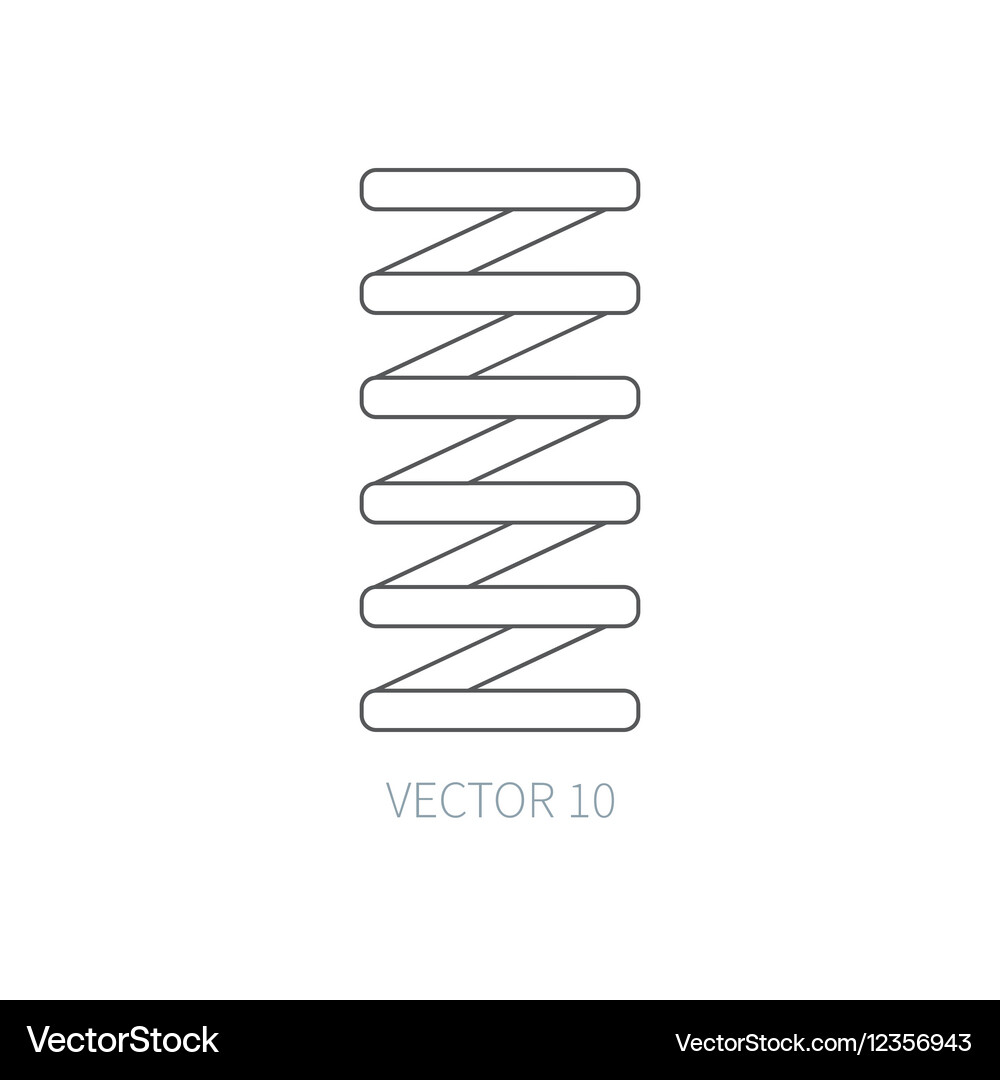 Line flat icon car repair part - spring Royalty Free Vector