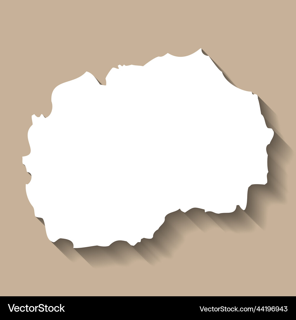 North macedonia country map silhouette Royalty Free Vector