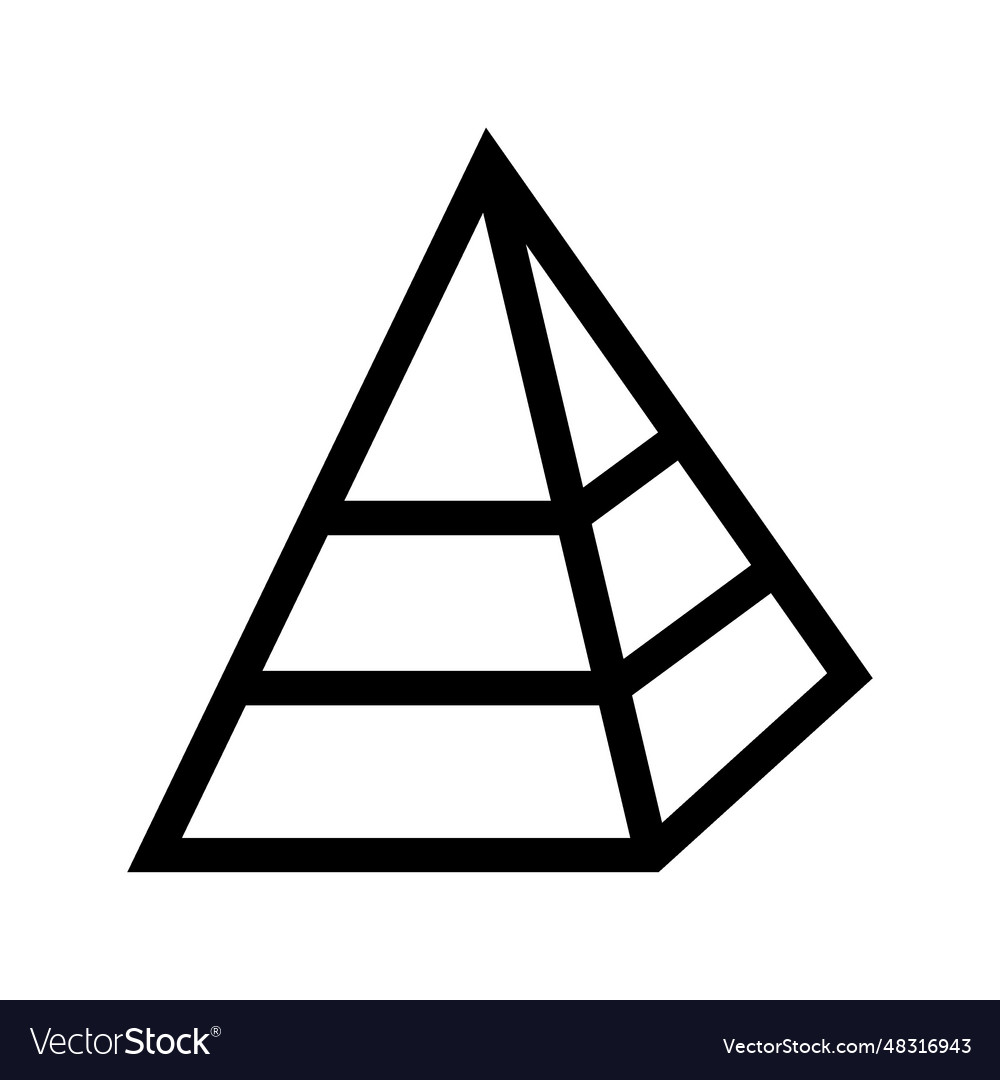 Pyramid icon Royalty Free Vector Image - VectorStock