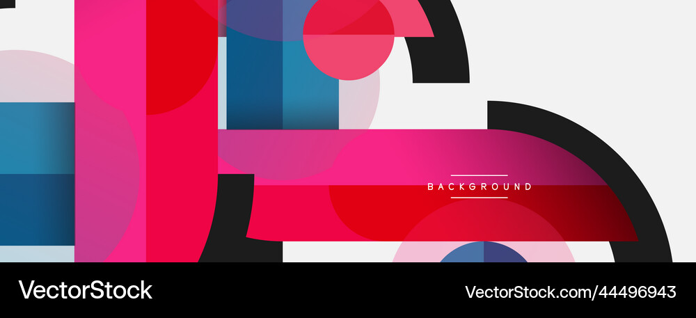 Round geometric shapes lines and circles Vector Image