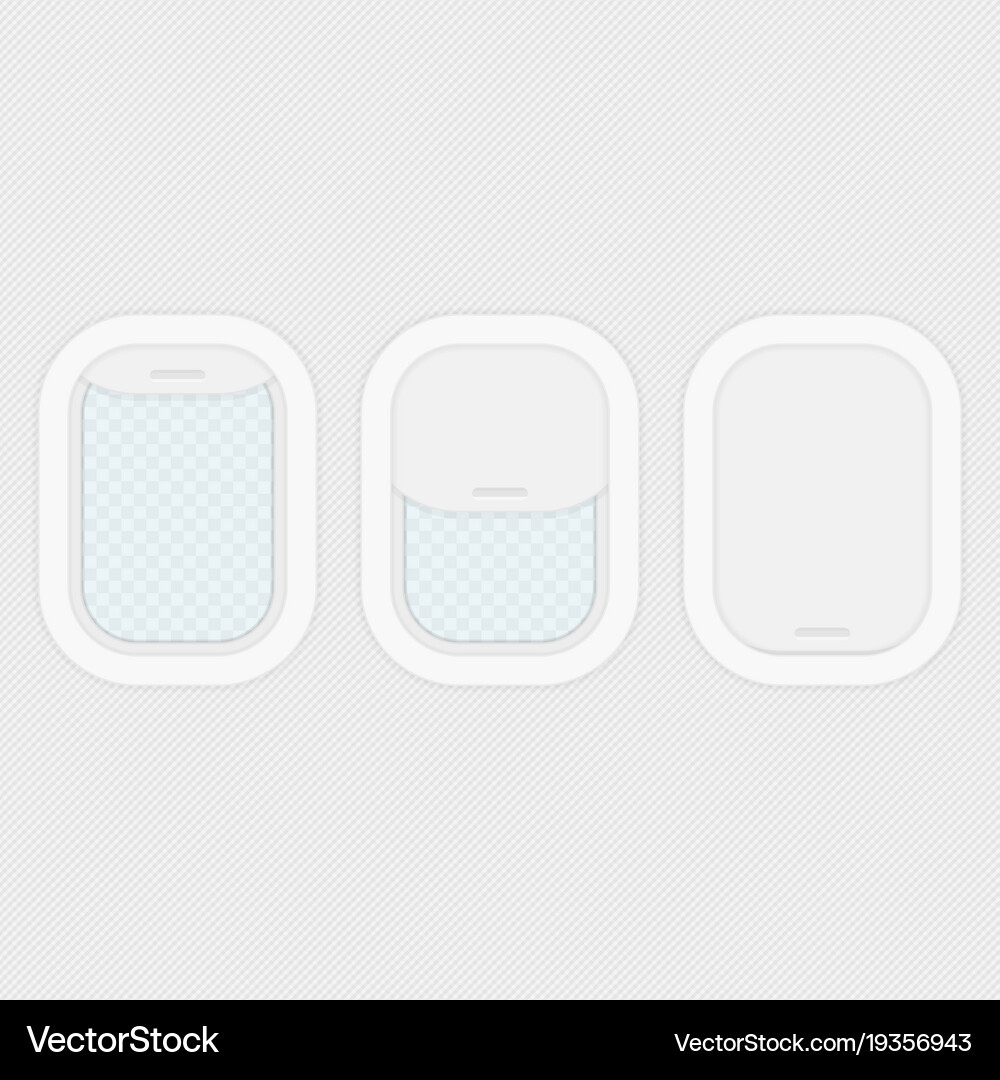 Set of aircraft windows Royalty Free Vector Image