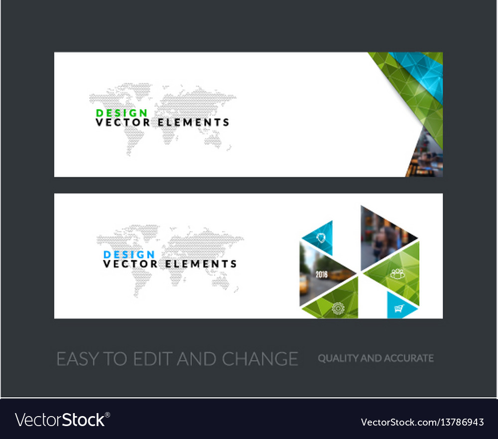 Set of modern horizontal website banners Vector Image