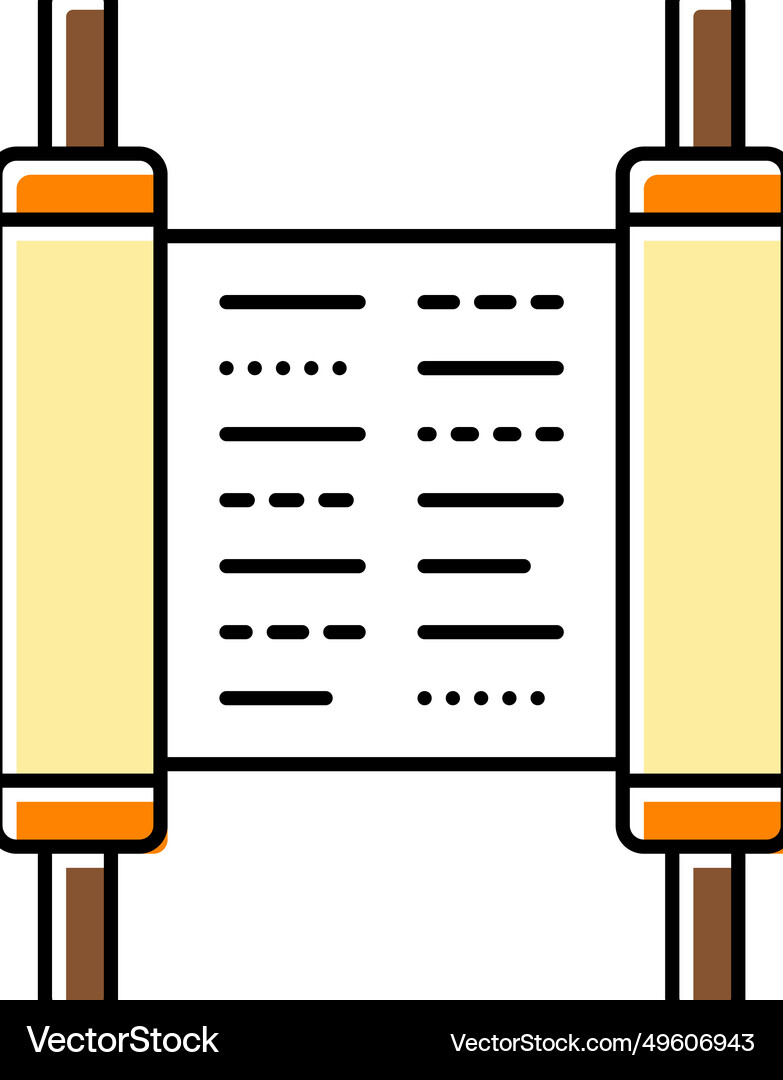 Torah scroll jewish color icon Royalty Free Vector Image