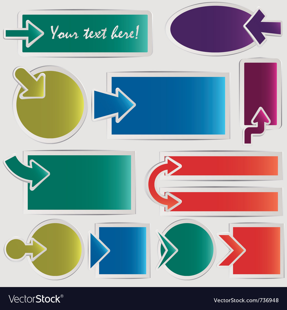 Arrows set Royalty Free Vector Image - VectorStock