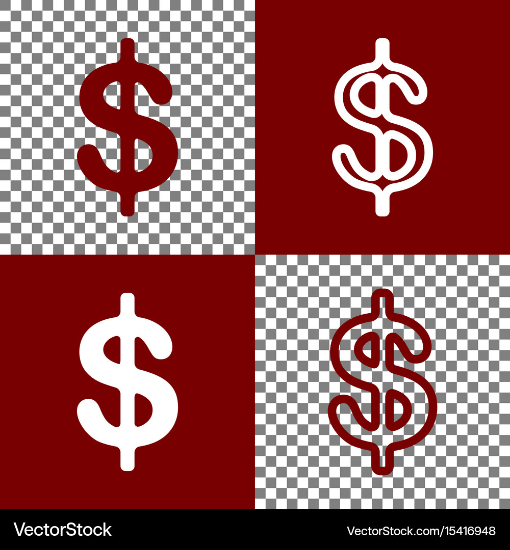 Dollars sign usd currency symbol Royalty Free Vector Image