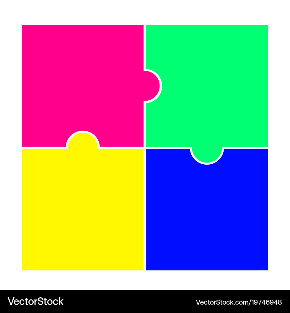 Jigsaw puzzle pieces - pictograph Royalty Free Vector Image