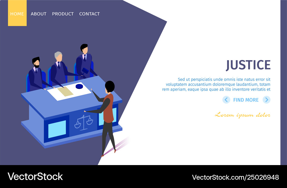 Justice horizontal banner with copy space law Vector Image
