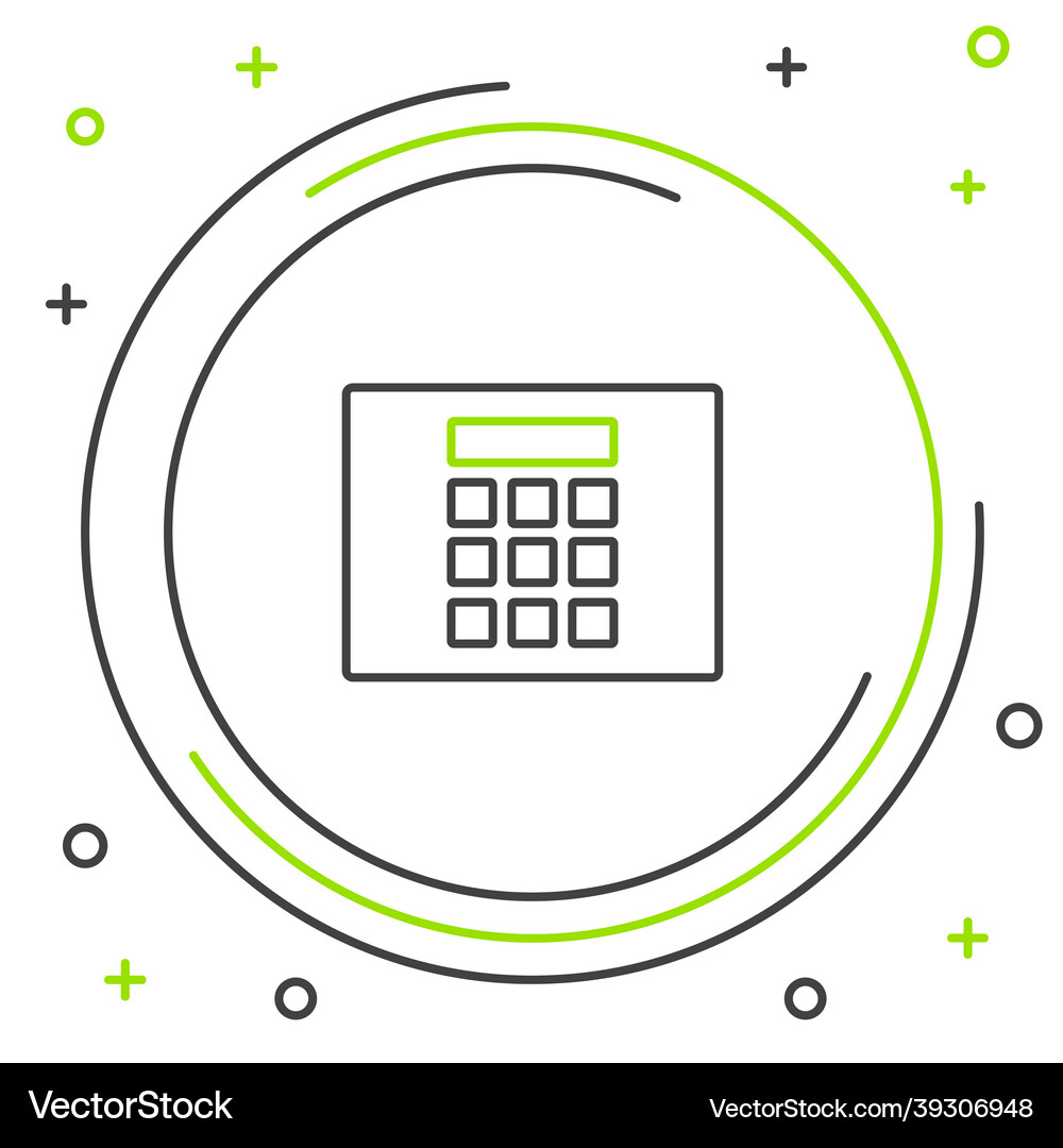 Line password protection and safety access icon Vector Image