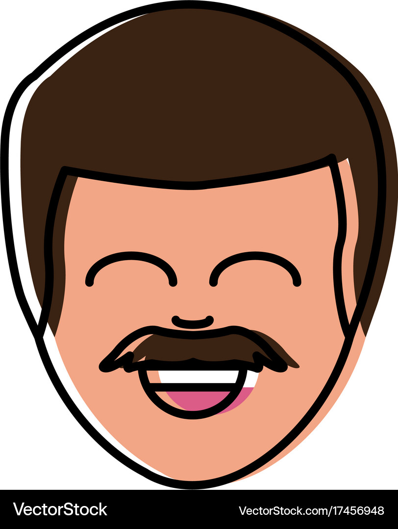 Man smiling cartoon Royalty Free Vector Image - VectorStock