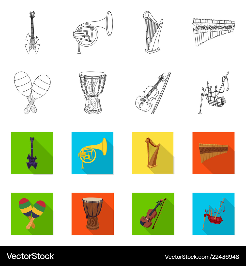 Music and tune icon set Royalty Free Vector Image