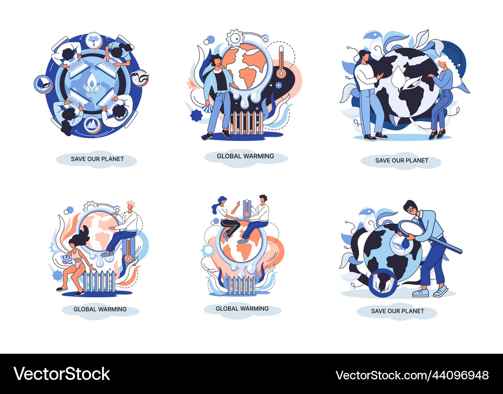 Save our planet ecological metaphor earth day Vector Image