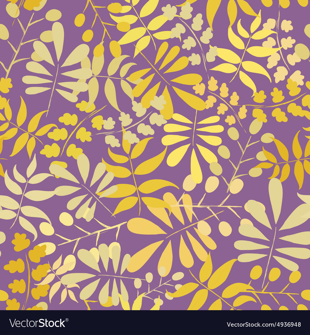Seamless leaf pattern Royalty Free Vector Image