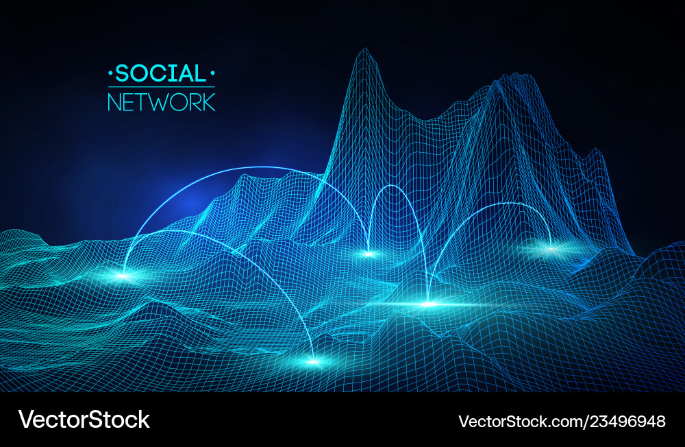 Social network media global people communication Vector Image