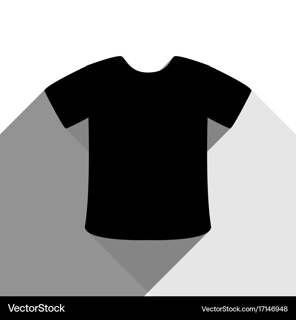 T-shirt sign black icon with two flat Royalty Free Vector