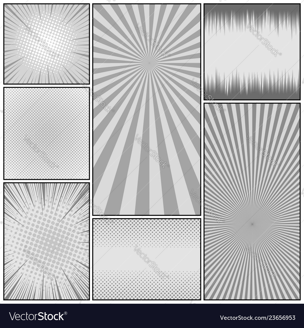 Comic monochrome background Royalty Free Vector Image