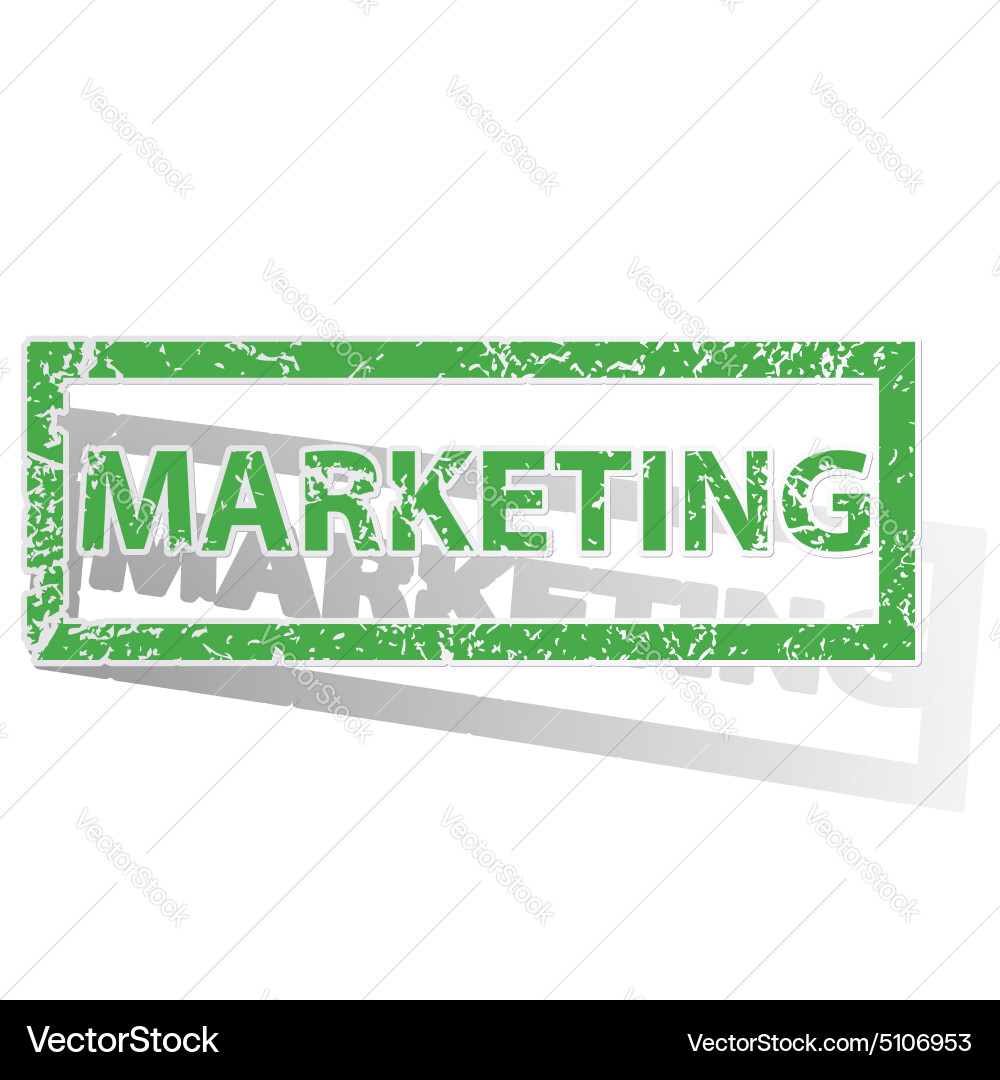 Green outlined marketing stamp Royalty Free Vector Image