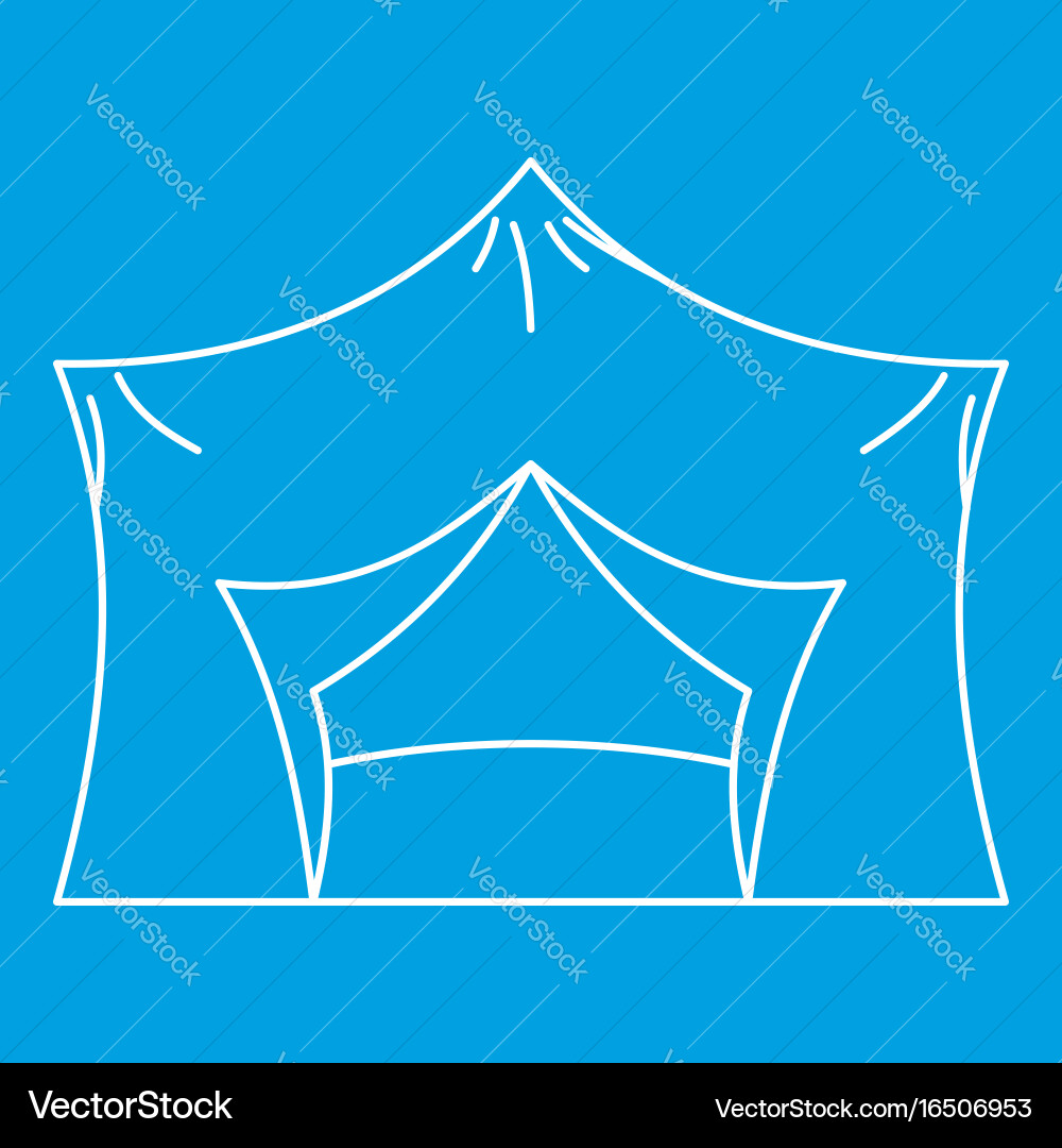 Hiking pavilion icon outline style Royalty Free Vector Image