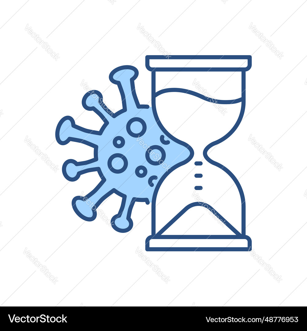 Incubation period related icon Royalty Free Vector Image
