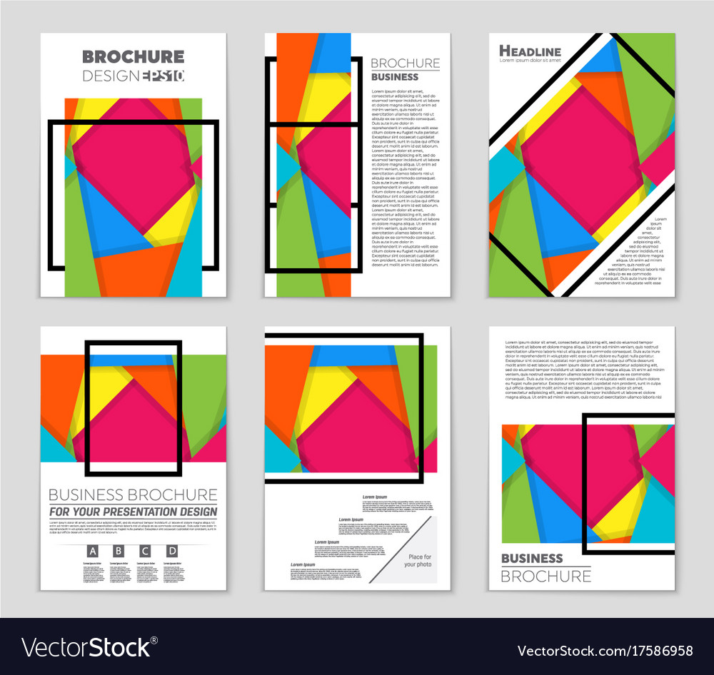 Abstract layout background set for art Royalty Free Vector