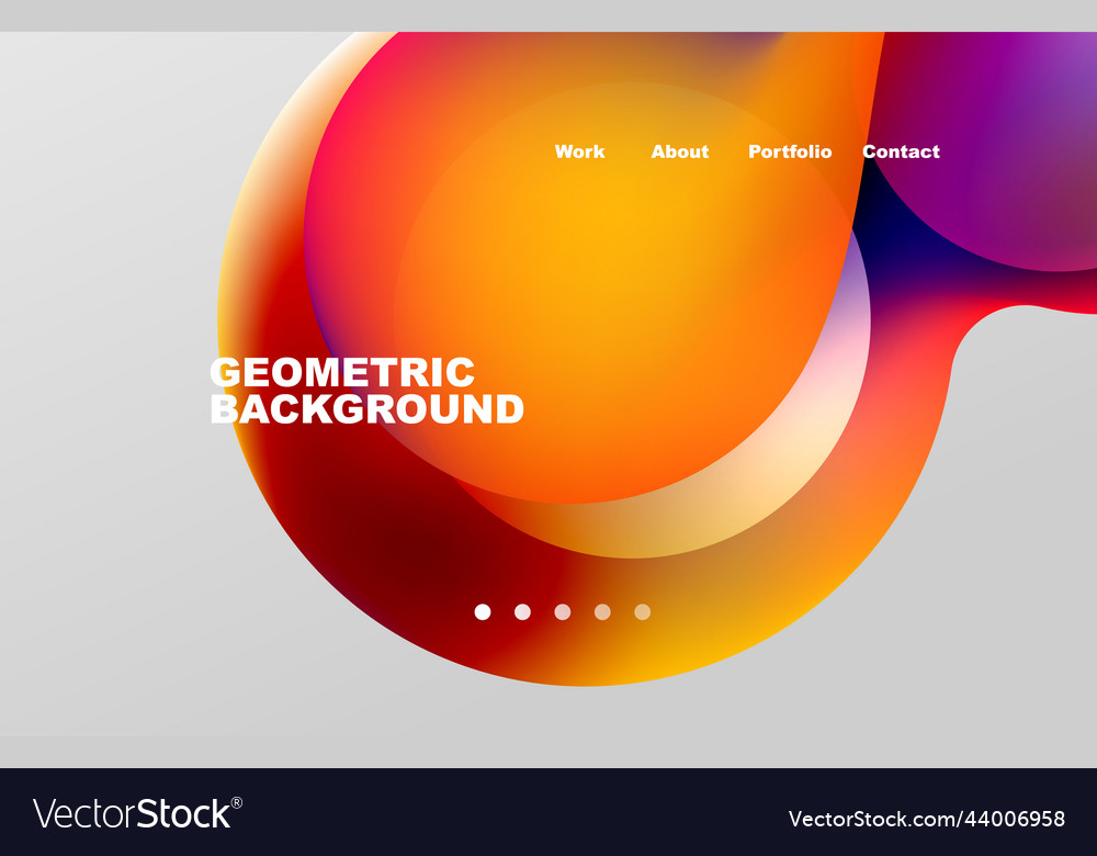 Abstract liquid background for your landing page Vector Image