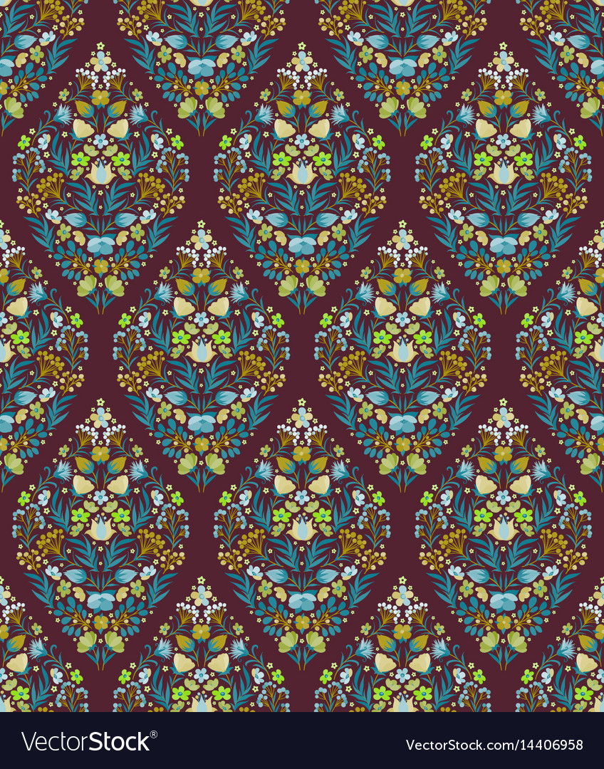 Boho flower pattern Royalty Free Vector Image - VectorStock