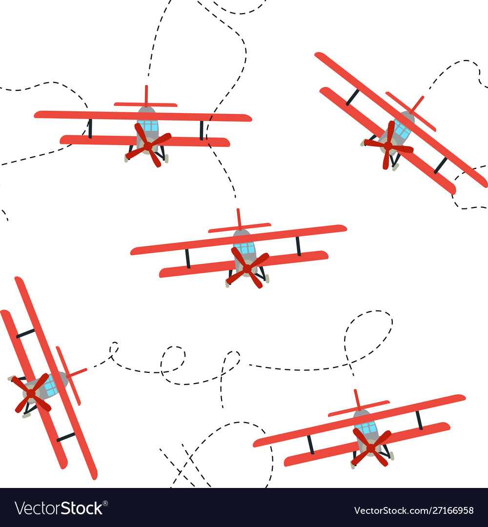 Color model an old airplane flying in sky Vector Image