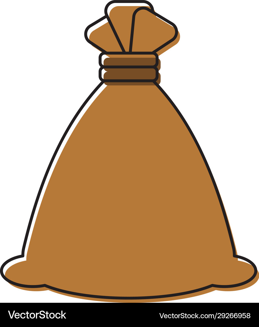 Full bag icon symbol isolated on white background Vector Image