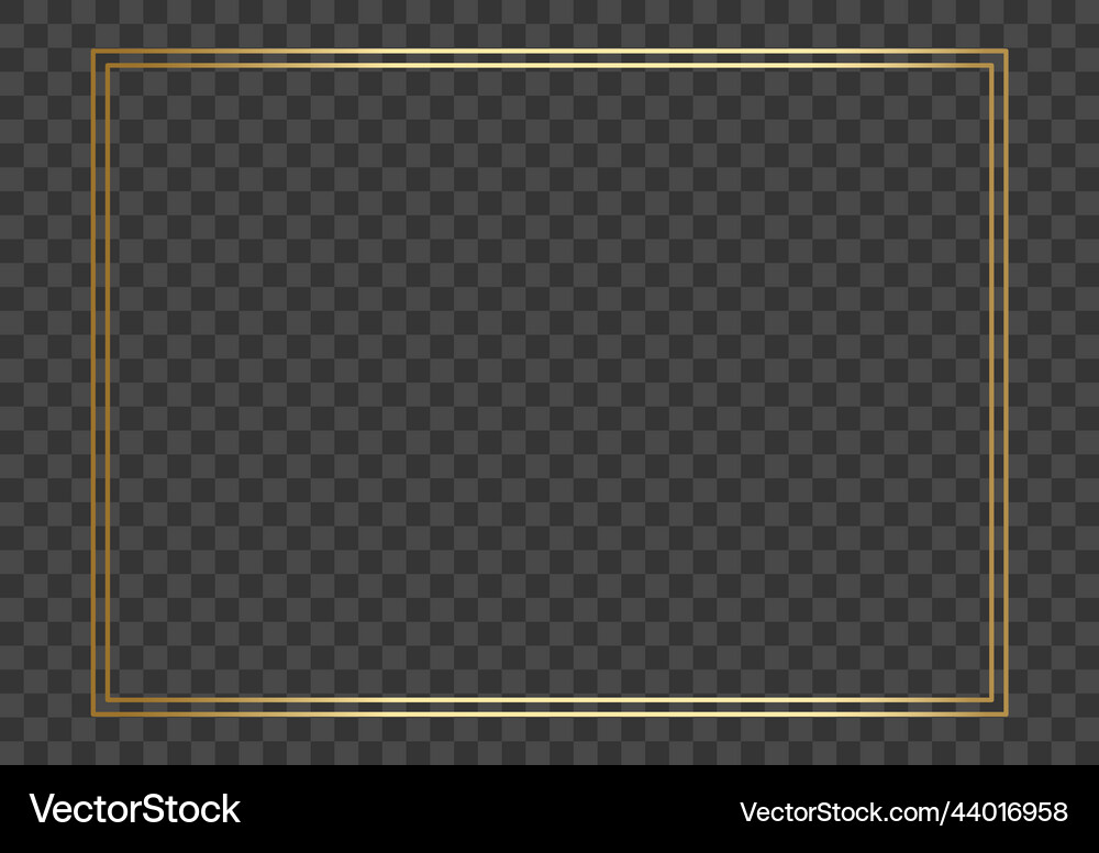 Gold border background frame for the decoration Vector Image
