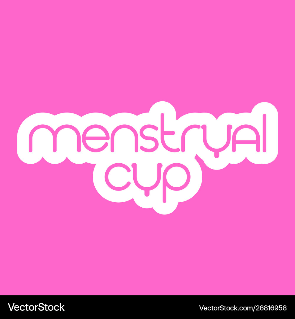 Menstrual cup template Royalty Free Vector Image