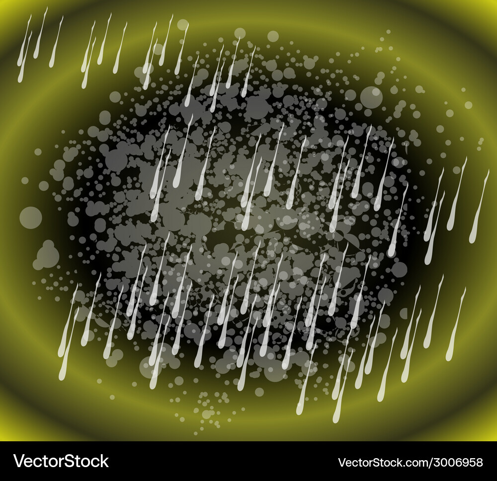 Meteorite in green background Royalty Free Vector Image