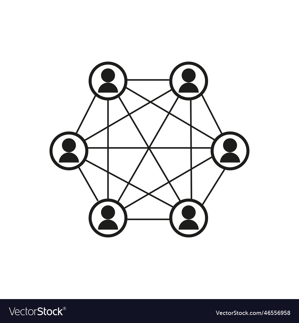 Social connections people icon team concept Vector Image Social connections people icon team concept Vector Image