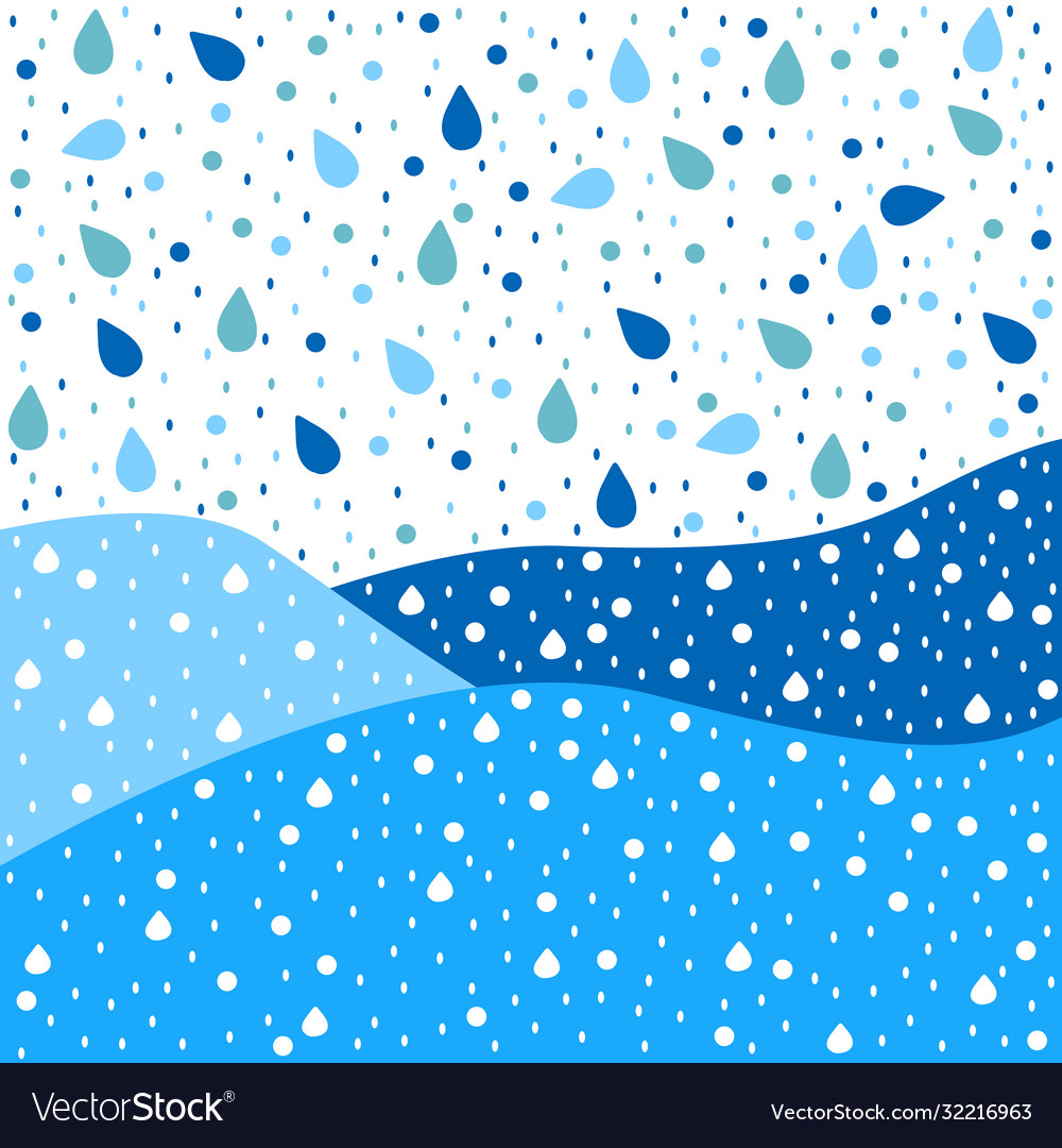 Abstract rain drops creative background design Vector Image