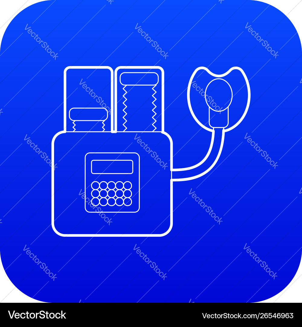 Apparatus for artificial respiration icon blue Vector Image
