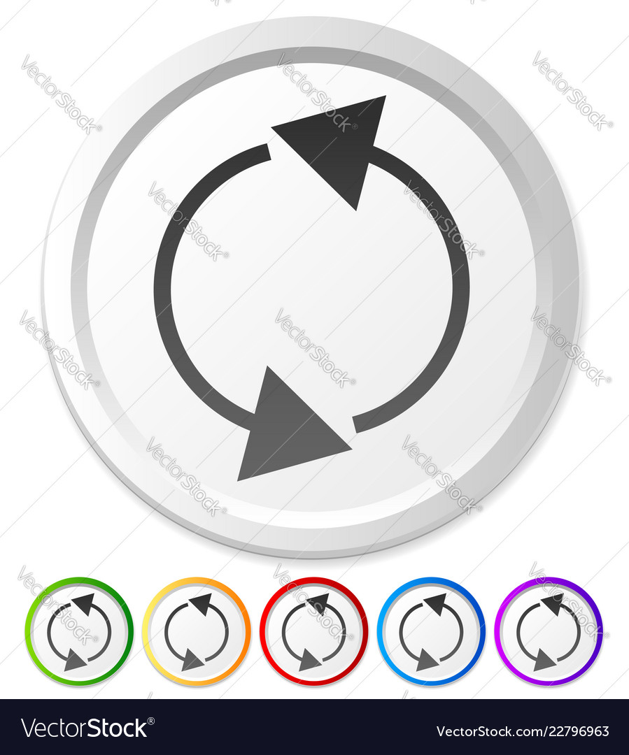 Arrow element for circulation loop restart Vector Image