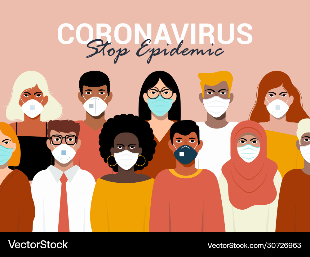 Concept coronavirus quarantine Royalty Free Vector Image