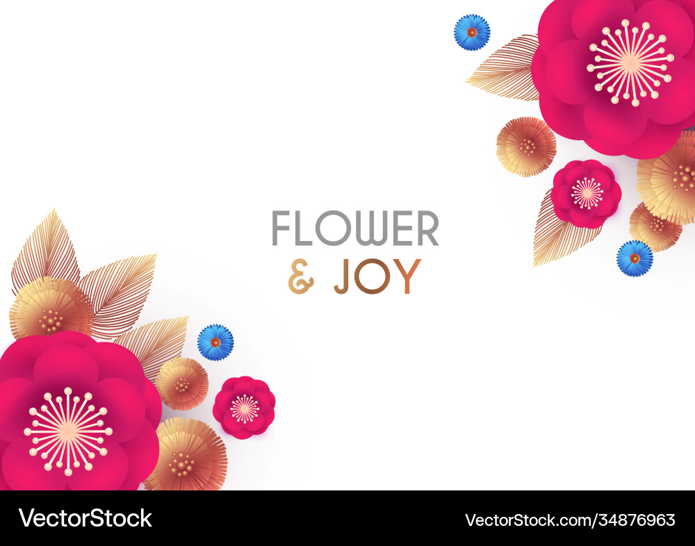 Flower design simple and leaver card Royalty Free Vector
