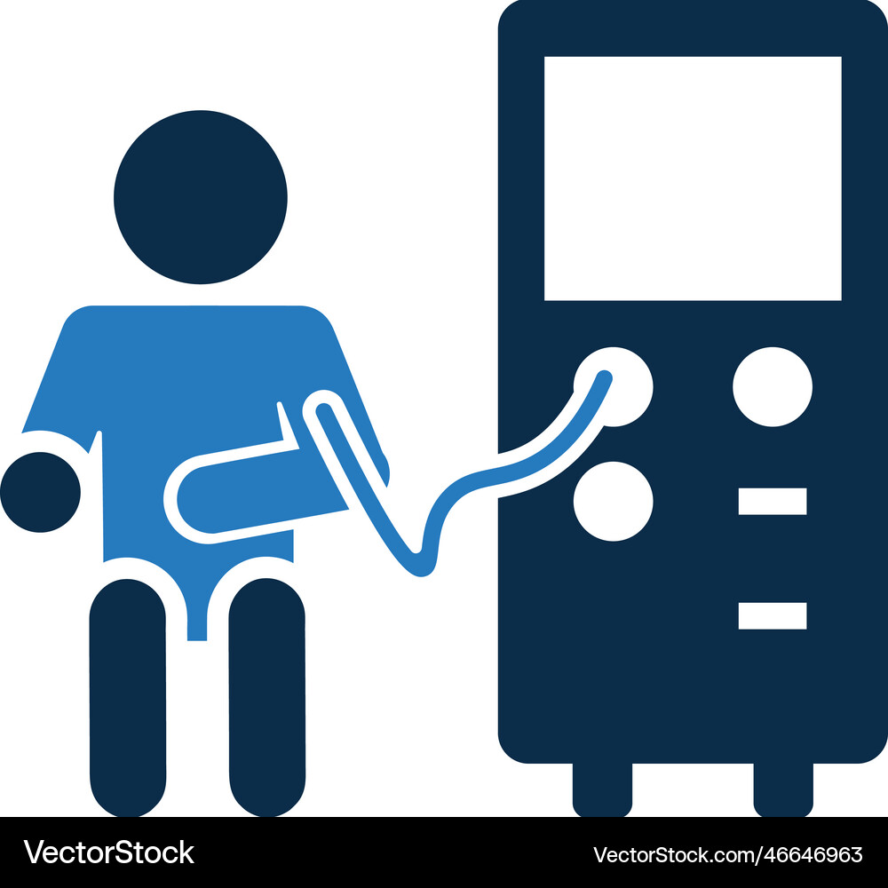 Hemodialysis Treatment Icon Royalty Free Vector Image