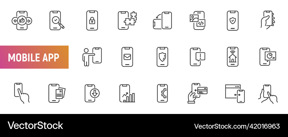 Mobile App Smartphone Icon Royalty Free Vector Image
