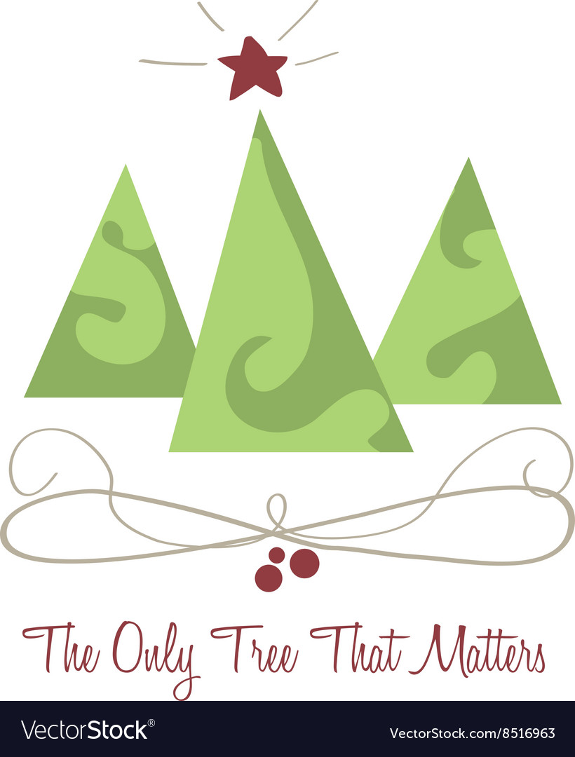 Only tree Royalty Free Vector Image - VectorStock