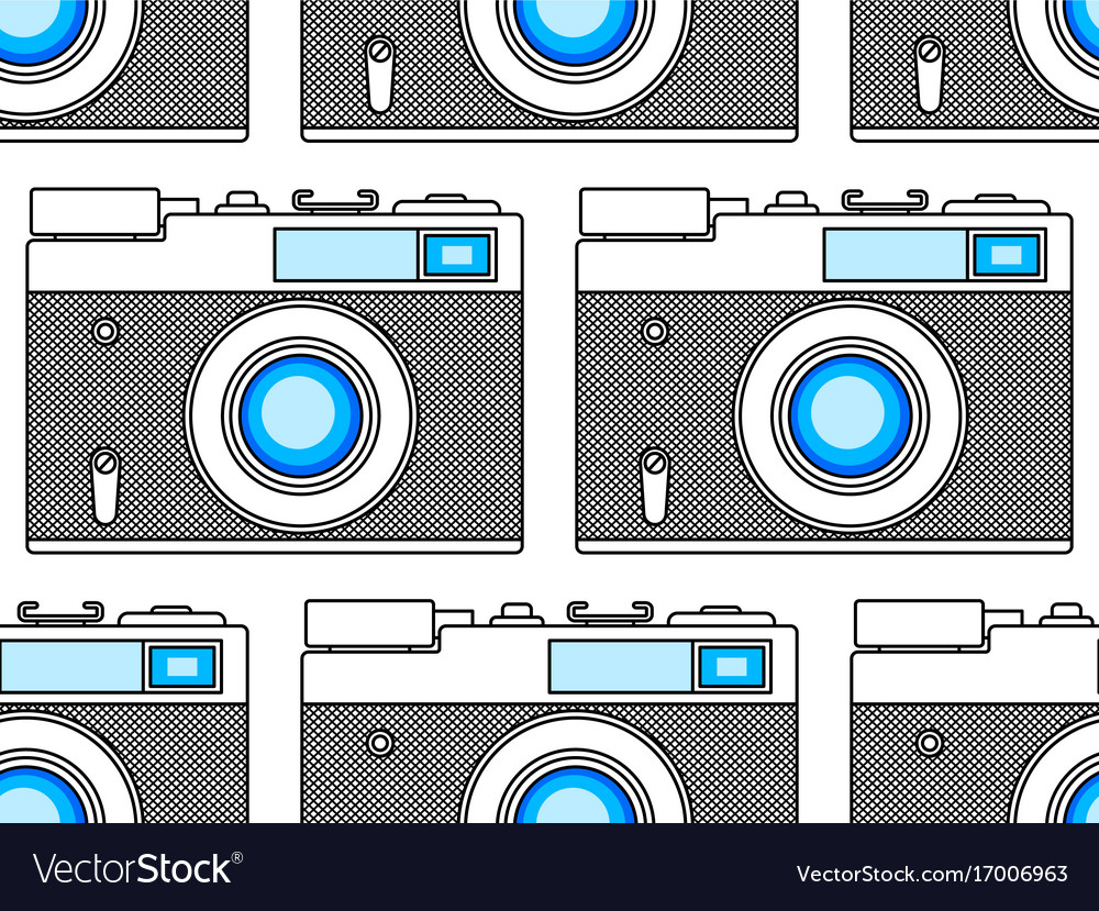 Photographic camera pattern Royalty Free Vector Image