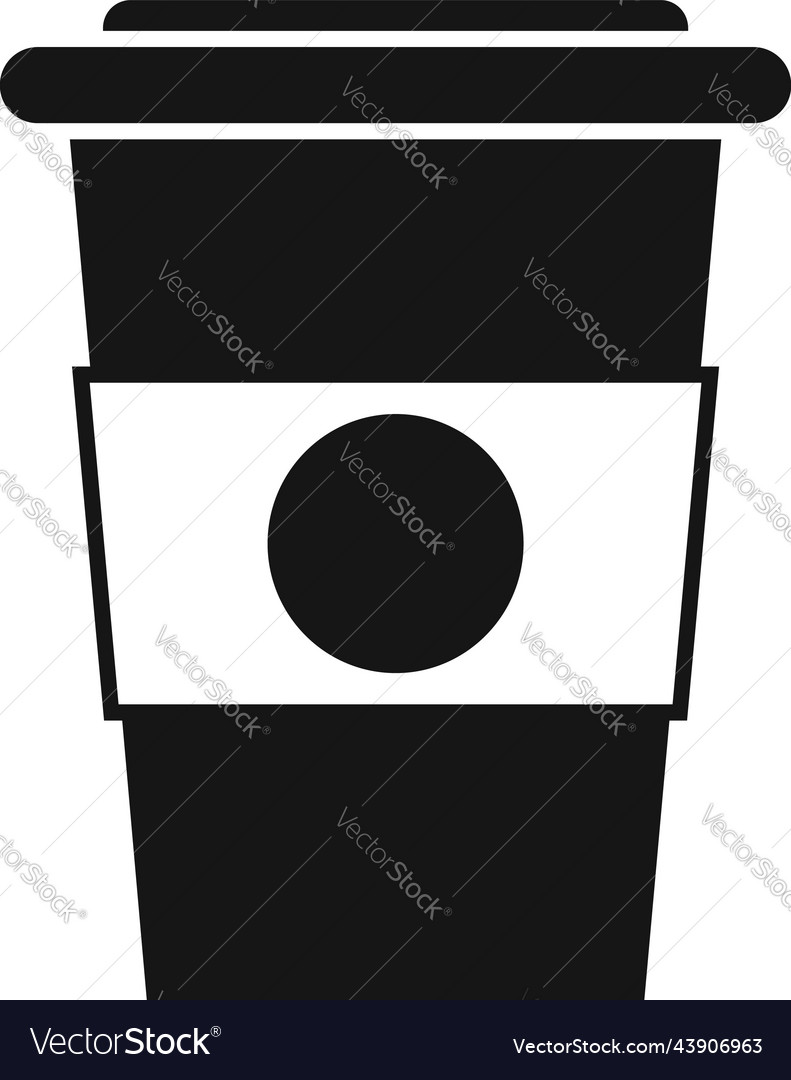 To go coffee cup icon simple waiting area Vector Image
