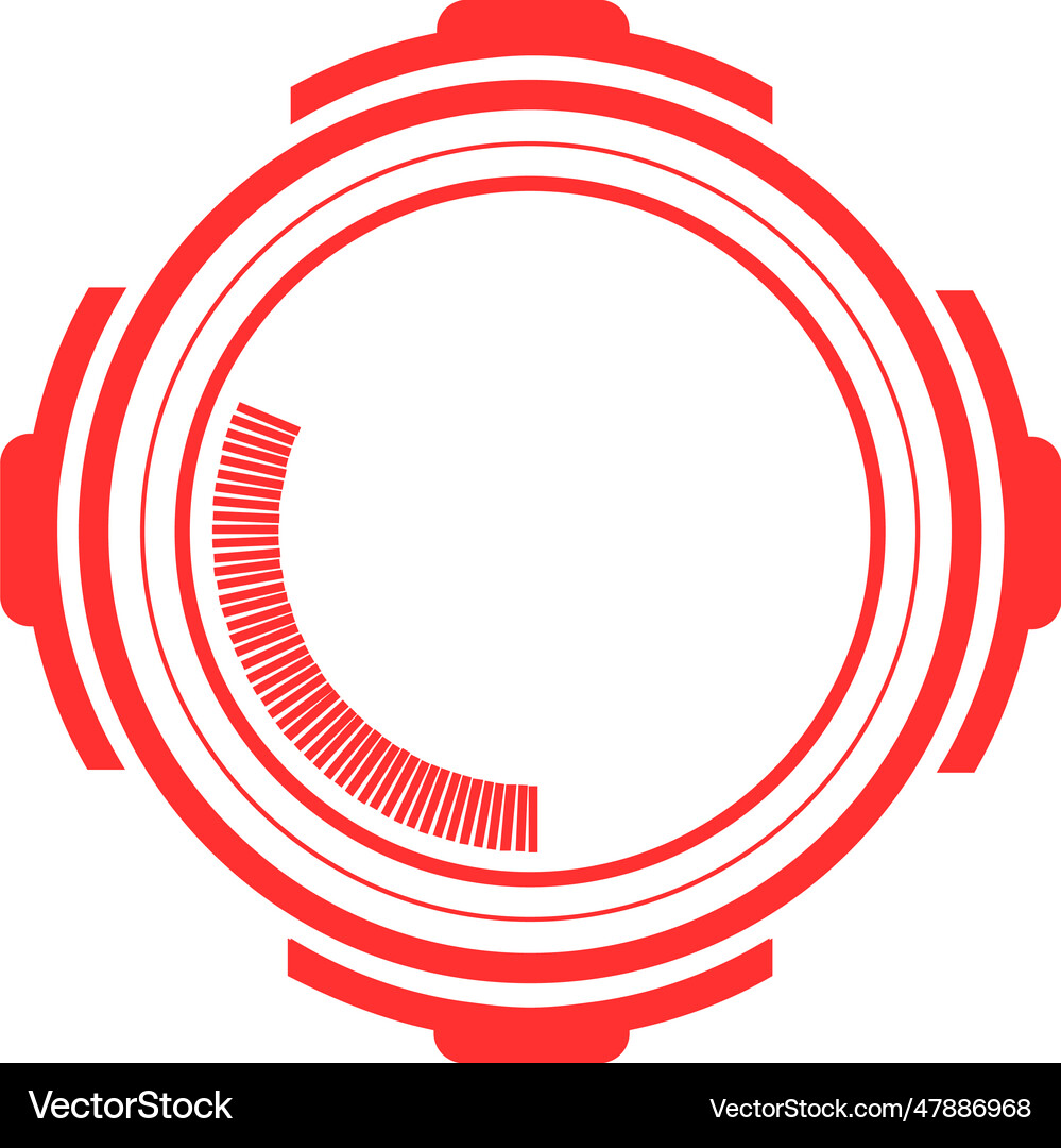 A close up of circular object with red Royalty Free Vector