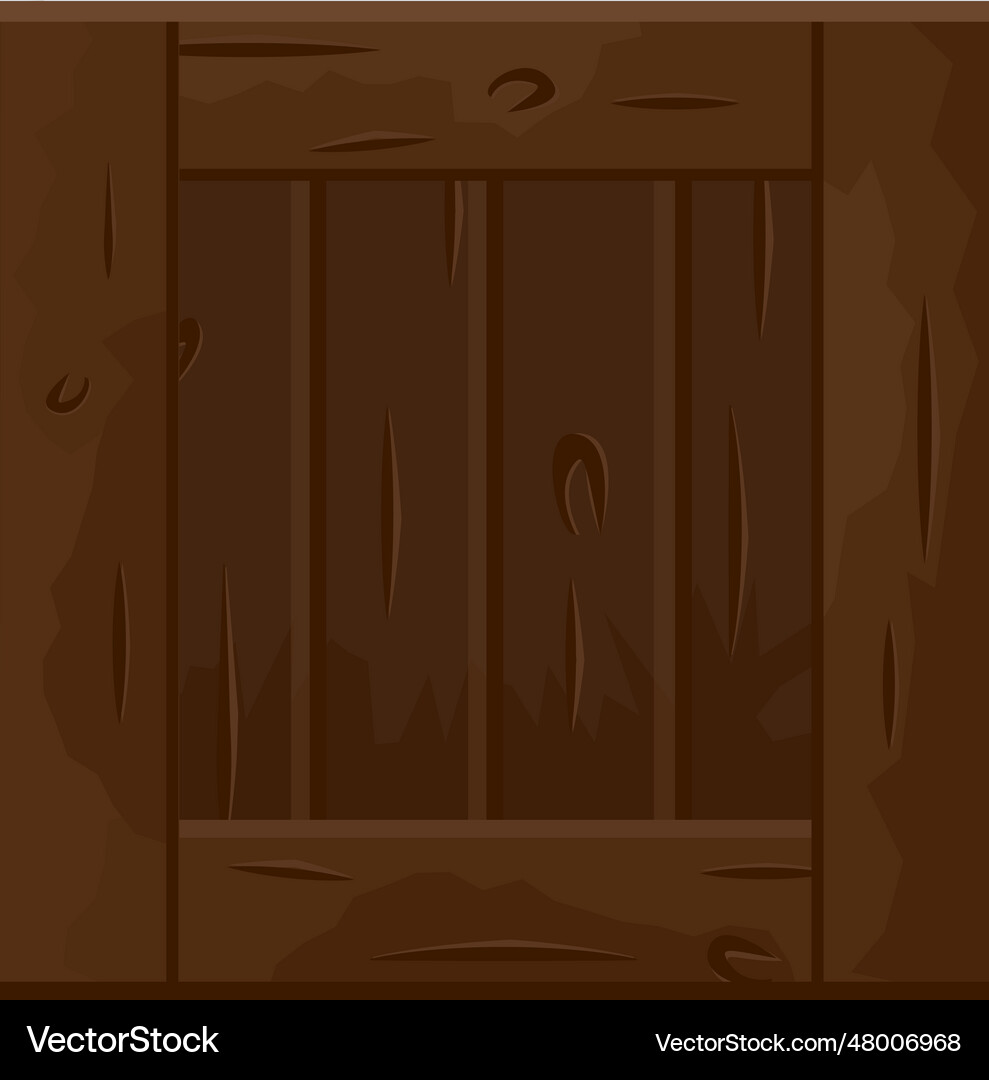 Cartoon wooden box Royalty Free Vector Image - VectorStock