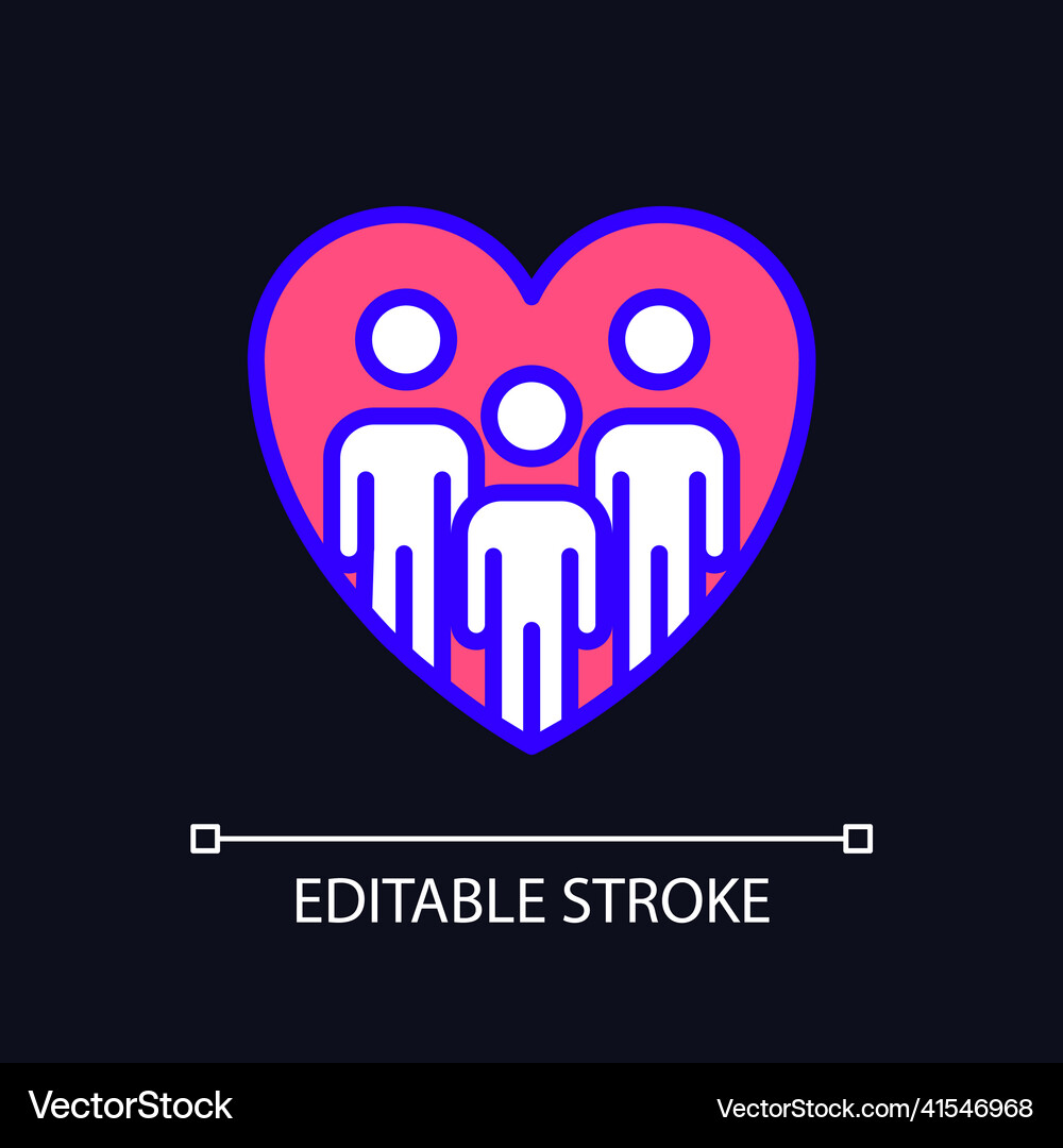Community work pixel perfect rgb color icon Vector Image
