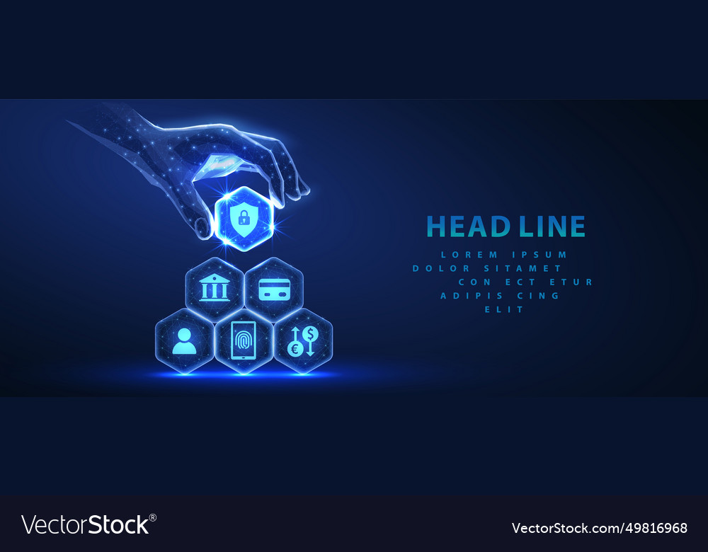 Complex banking secure system Royalty Free Vector Image